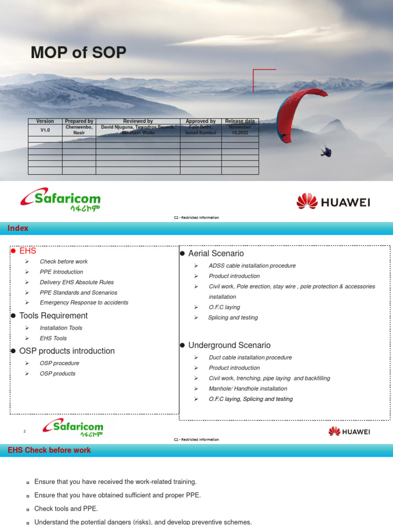 MOP of OSP V1.0 | PDF | Traffic | Crane (Machine)