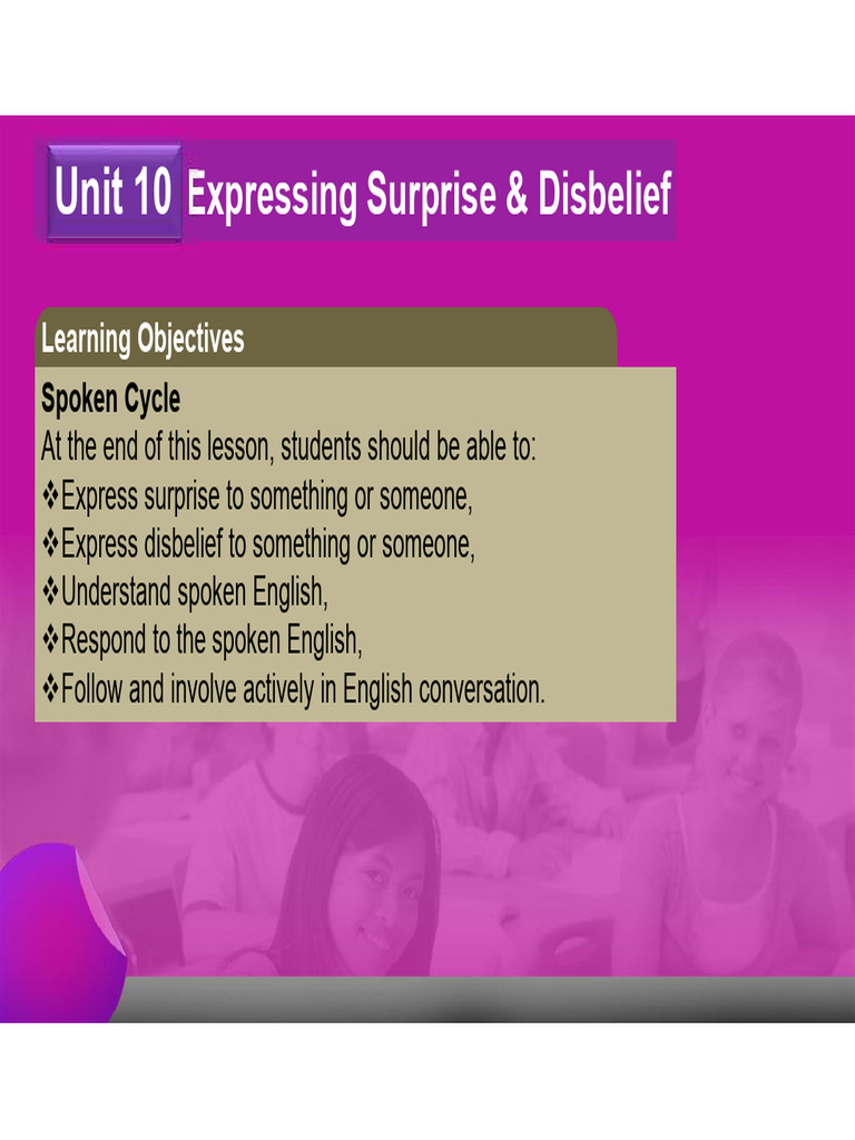 Materi 8 Bahasa Inggris Kelas 10 - Expressing Surprise & Disbelief | PDF | Human Communication ...