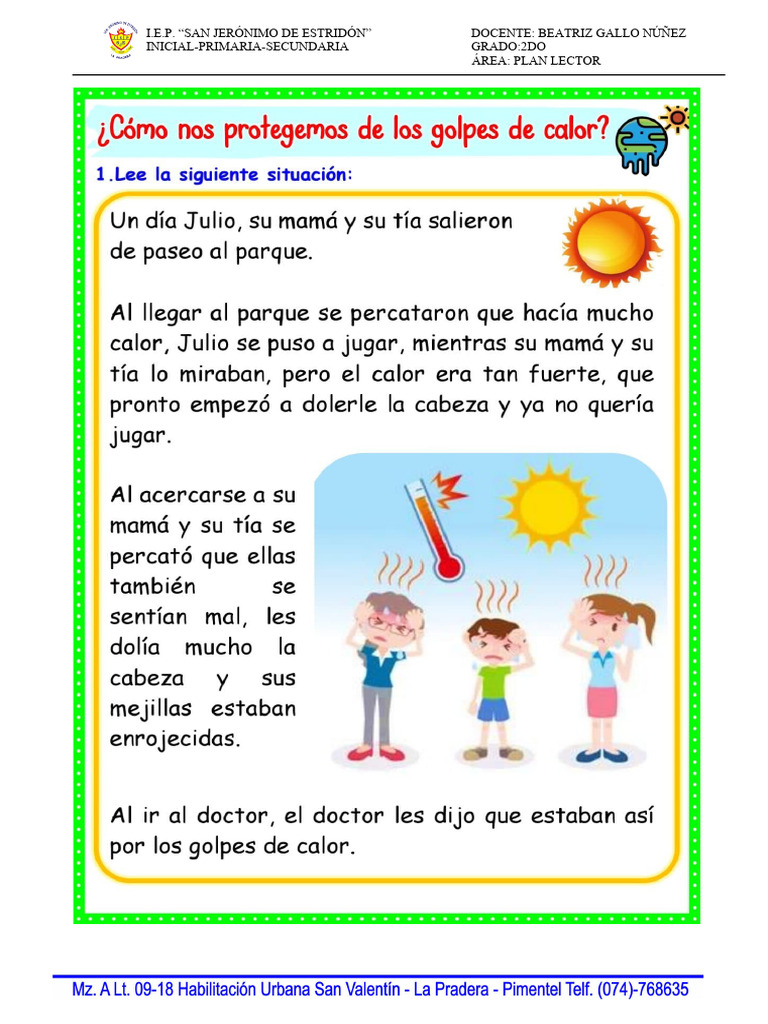 Plan Lector El Calor | PDF