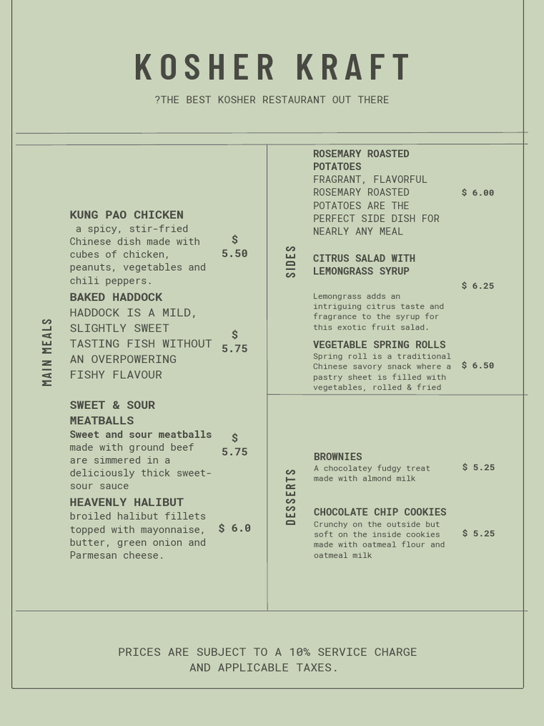 Standard Menu 3 | PDF | Foods | Cuisine