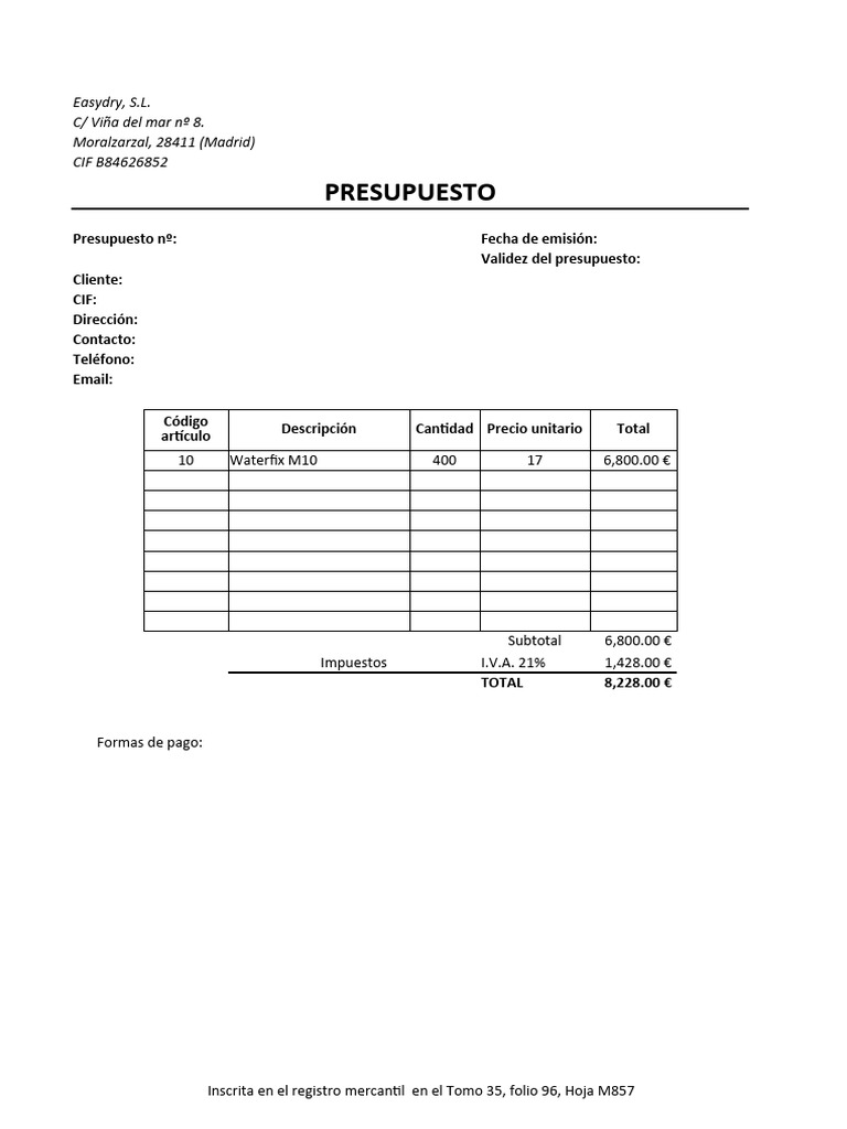 Formatos Varios | PDF | Documentos empresariales