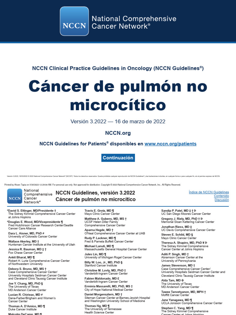 NSCL Spanish | PDF | Biomarcador | Terapia