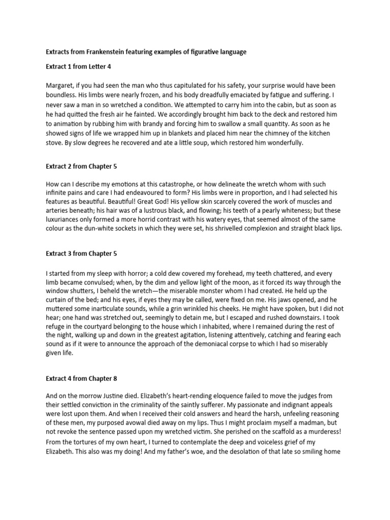 L8 Extracts For Analysis Figurative Language | PDF | Poetry