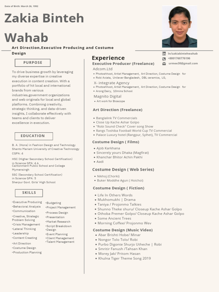 Zakia Binteh Wahab - Resume | PDF
