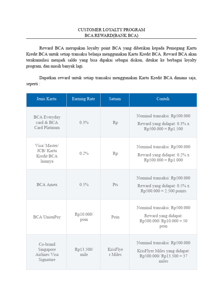 Customer Loyalty Program | PDF