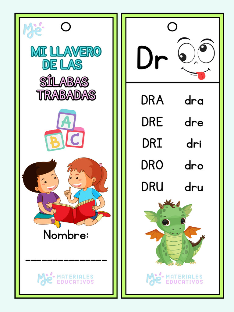 Llavero de Sílabas Trabadas PDF | PDF