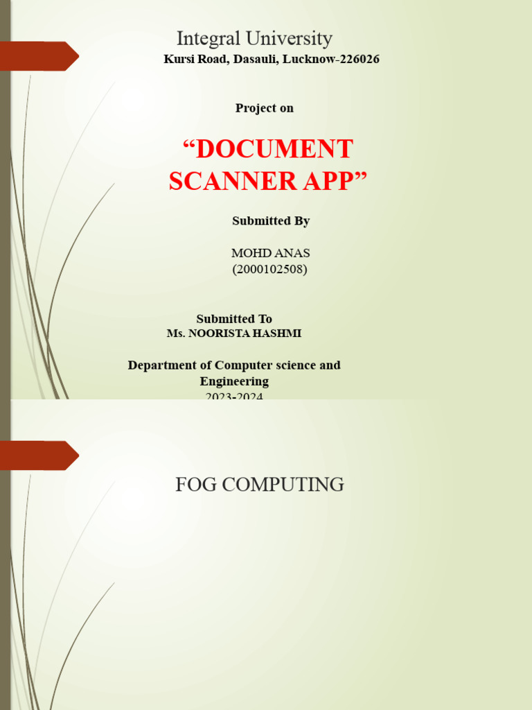 Seminar PPT Fog Comp Final | PDF | Cloud Computing | Security