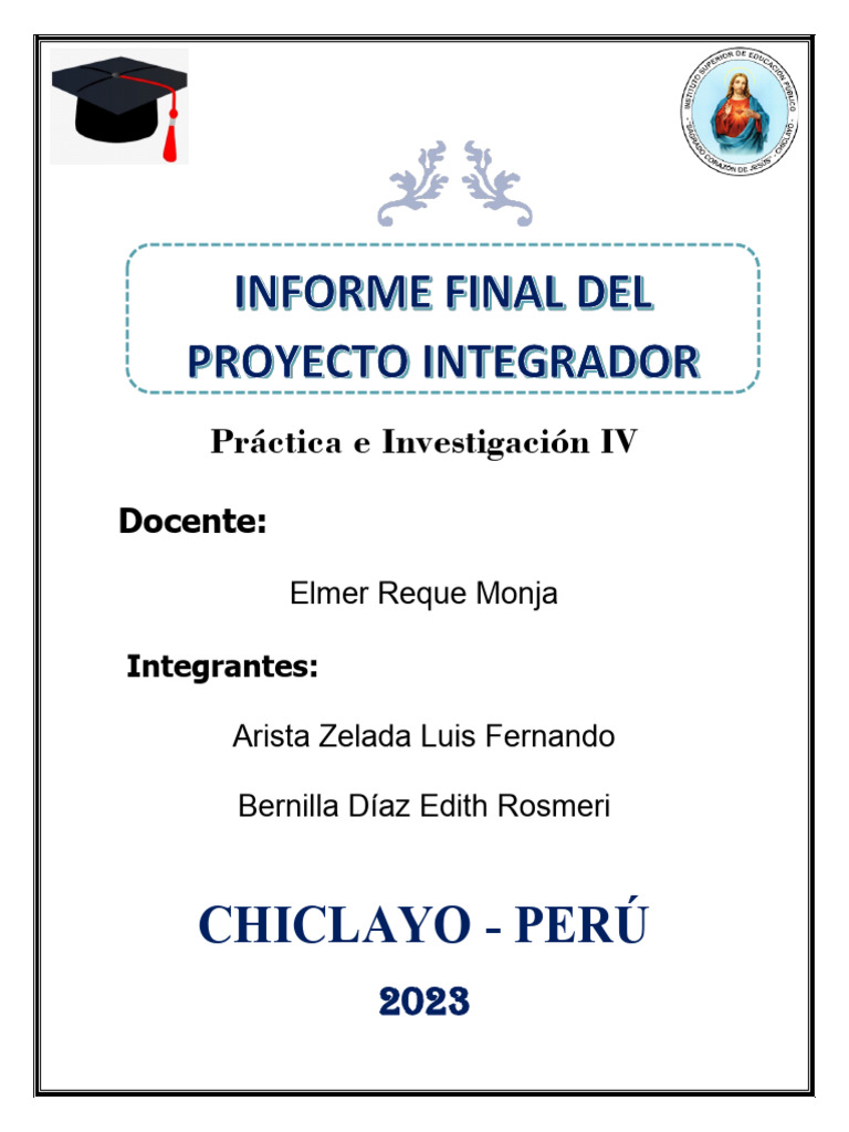 INFORME FINAL DELPROYECTO INTEGRADOR 2023 | PDF | Salón de clases | Enseñando
