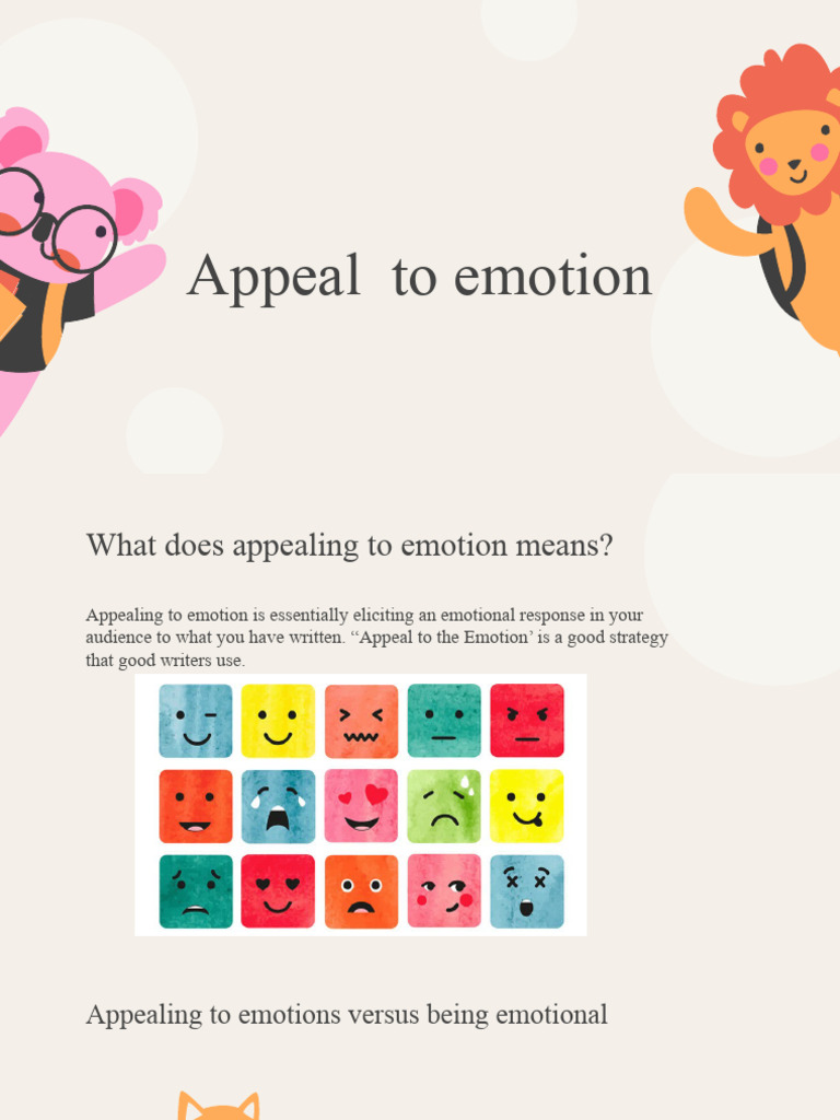 Appeal To Emotion | PDF | Emotions | Phrase