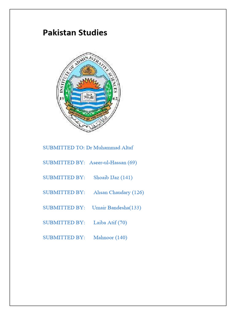 pak study 1-1 | PDF | Muhammad Zia Ul Haq | Government Institutions
