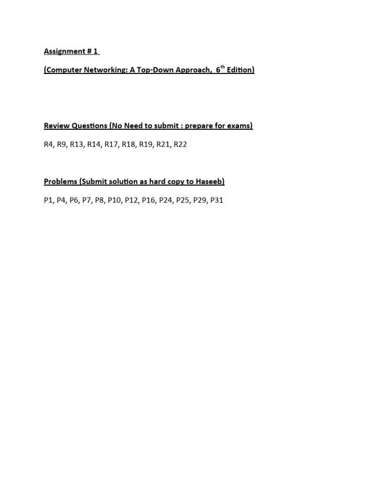 Assignment Chapter 1 | PDF