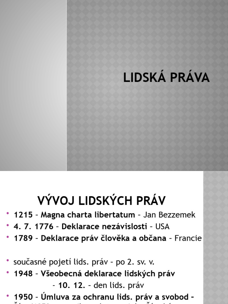 Lidská Práva | PDF