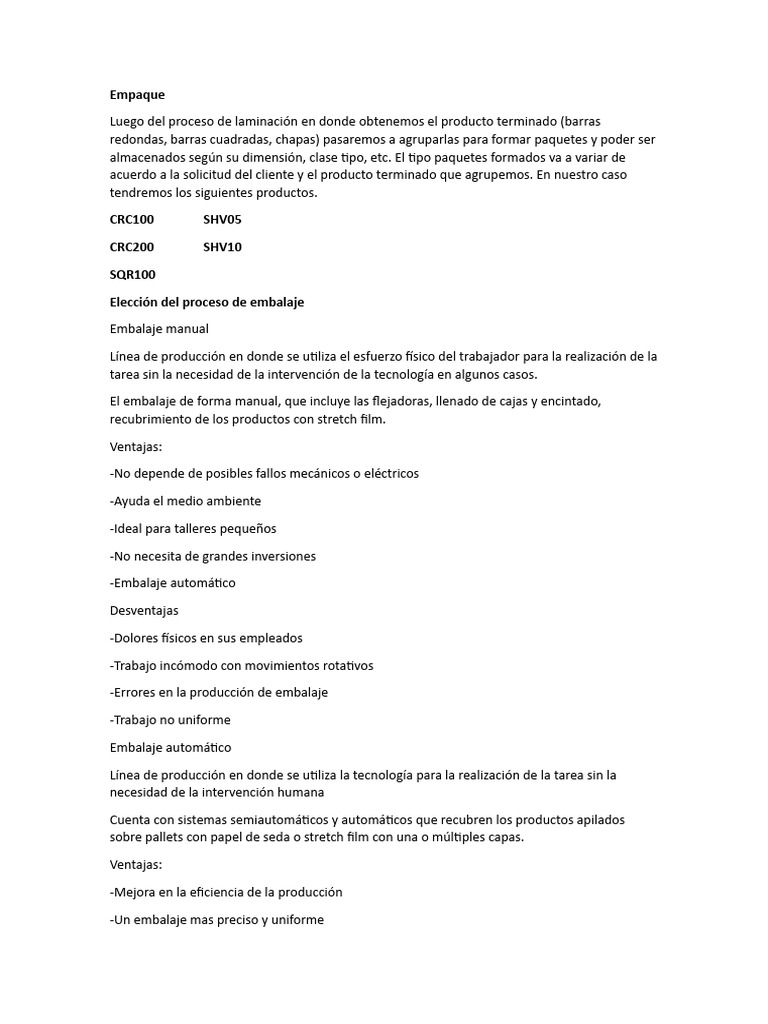 Empaque Y Embalaje Pdf