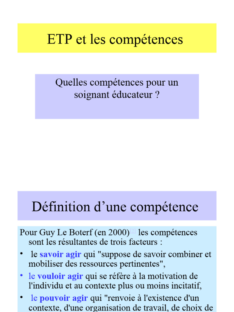 ETP Et Les Compétences | PDF