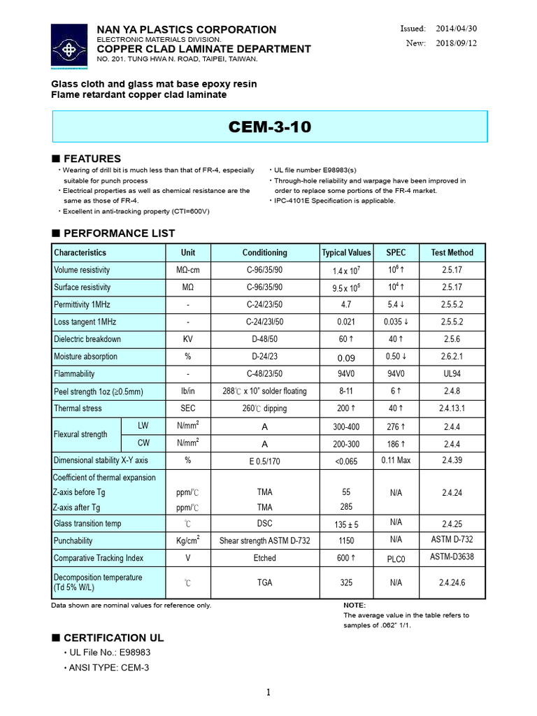 CEM 3 10 - Datasheet | PDF | Materials | Building Engineering