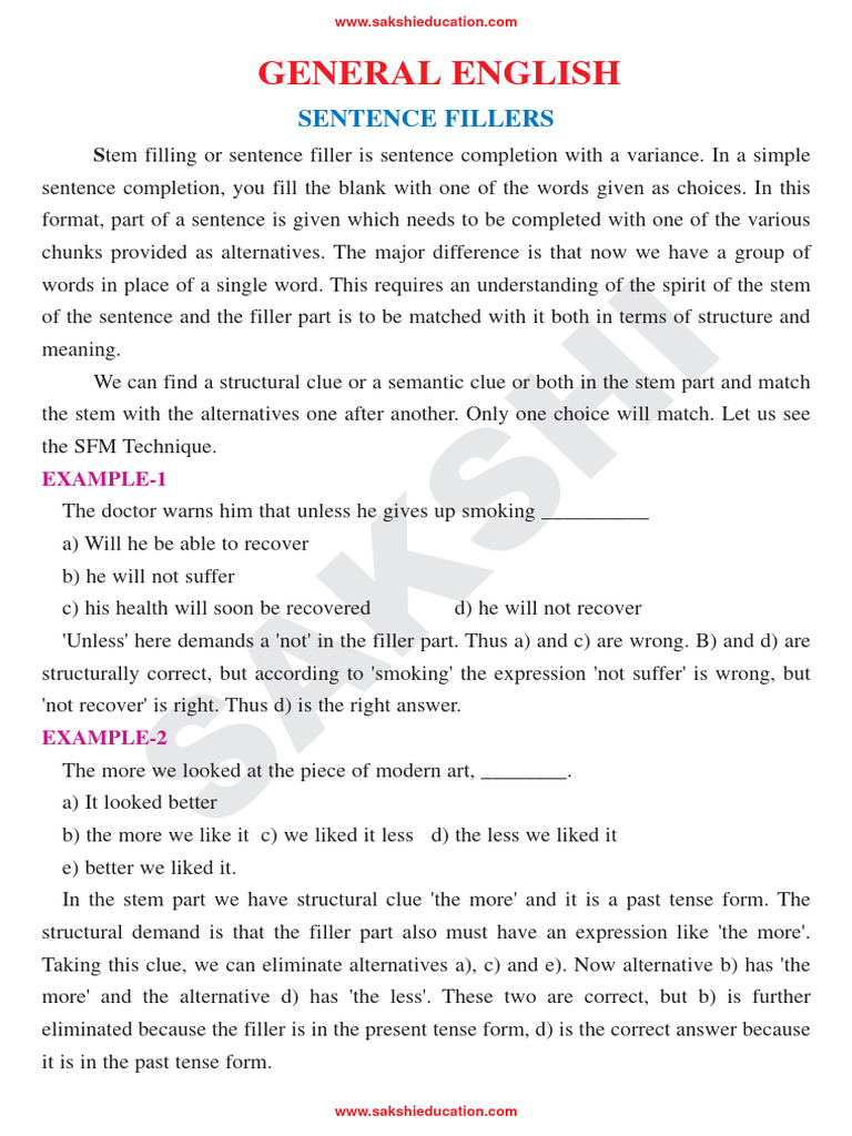 Sentence Fillers | PDF | Economies