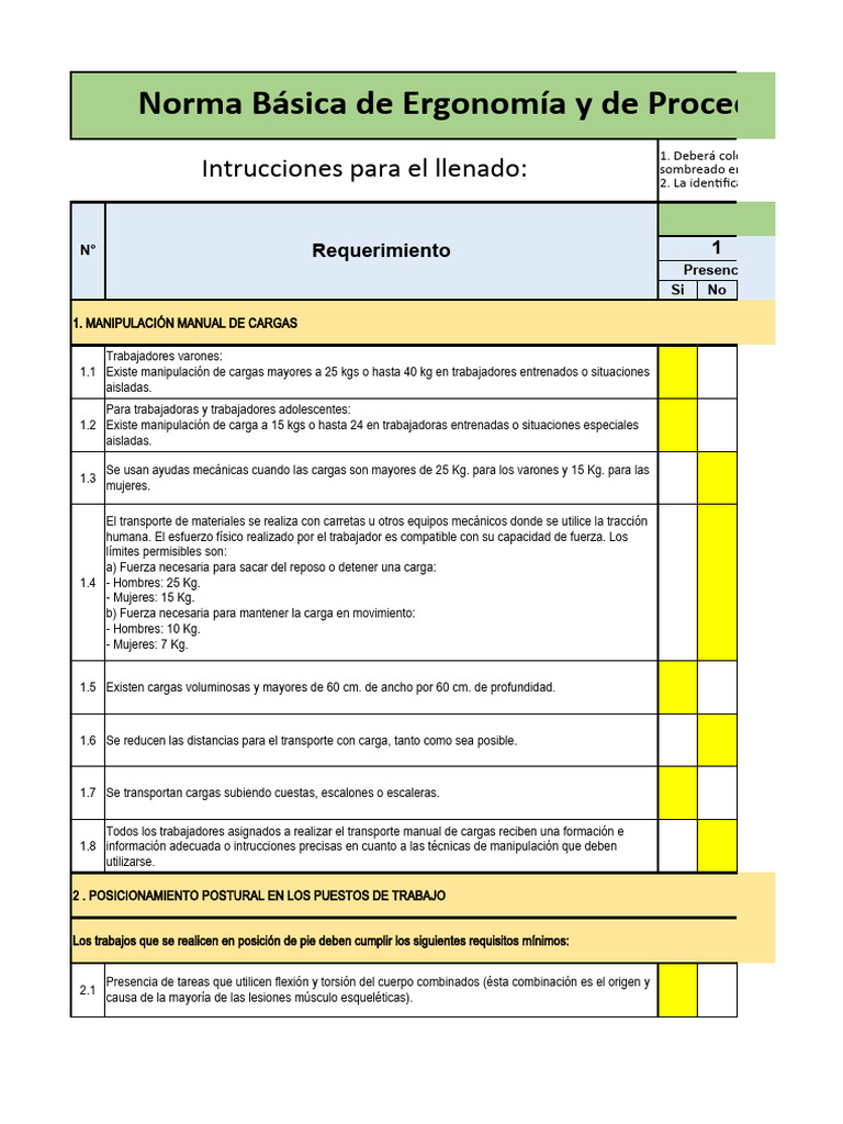 Listado de Factores de Riesgo Disergonómico | Descargar gratis PDF | ruido