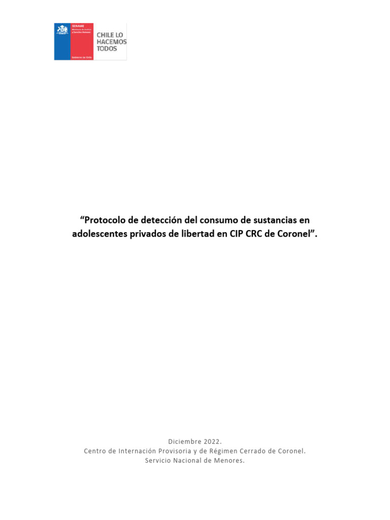 Protocolo de Detección Del Consumo de Sustancias en Adolescentes ...