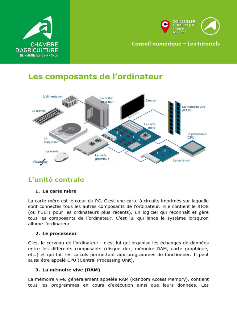 Comprendre les Composants PC | PDF | Mémoire (informatique) | Disque dur