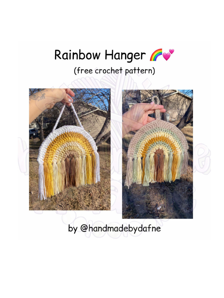 Rainbow Hanger Free Crochet Pattern | PDF