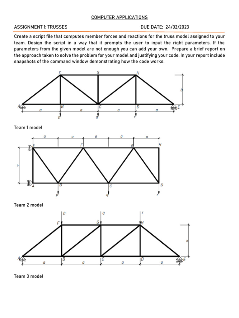 Truss Assignment | PDF