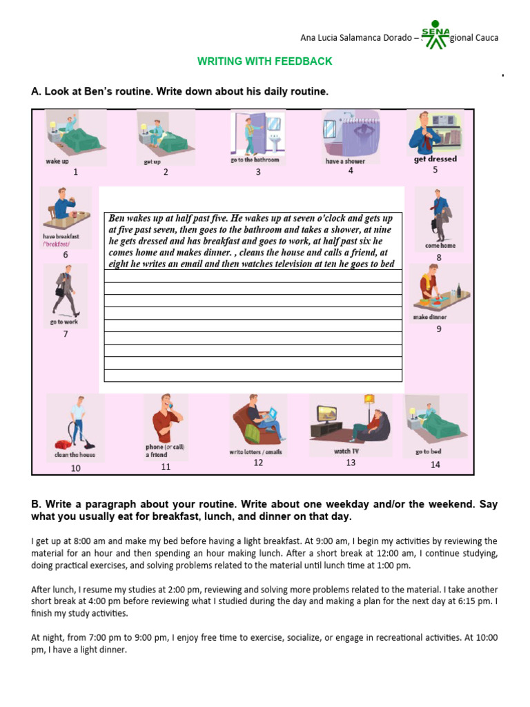 Activity 1 - WRITING WITH FEEDBACK | PDF