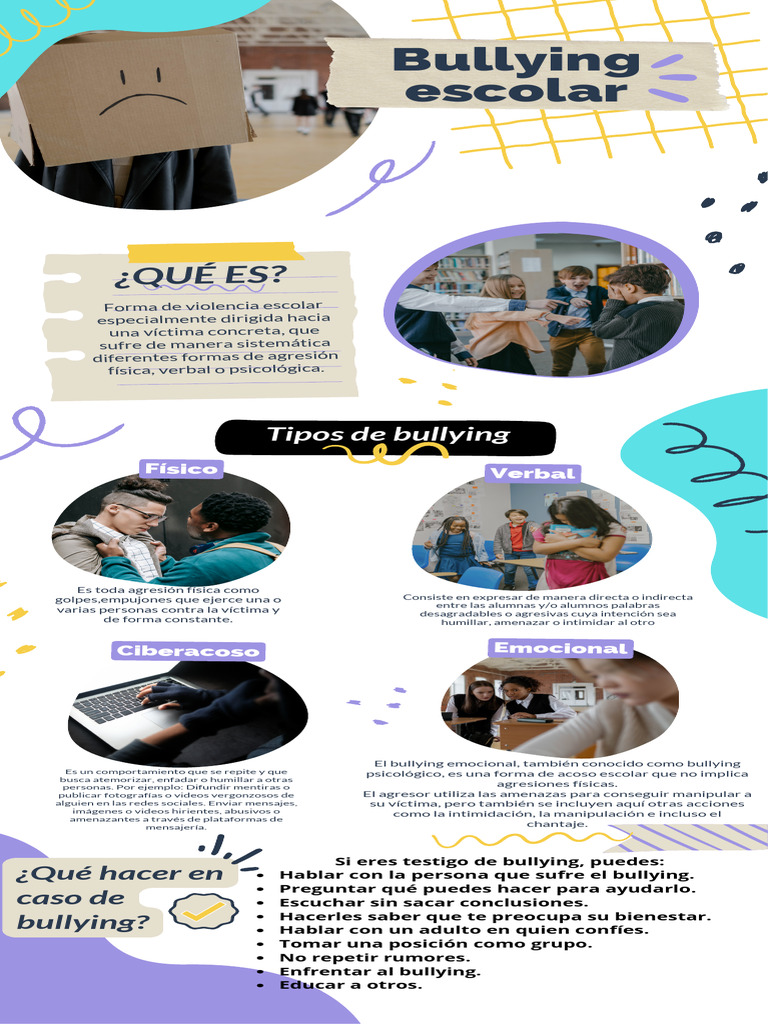 Tríptico Sobre El Bullying Acoso Escolar Creativo Morado | Descargar ... Tríptico Sobre El Bullying Acoso Escolar Creativo Morado | Descargar ...
