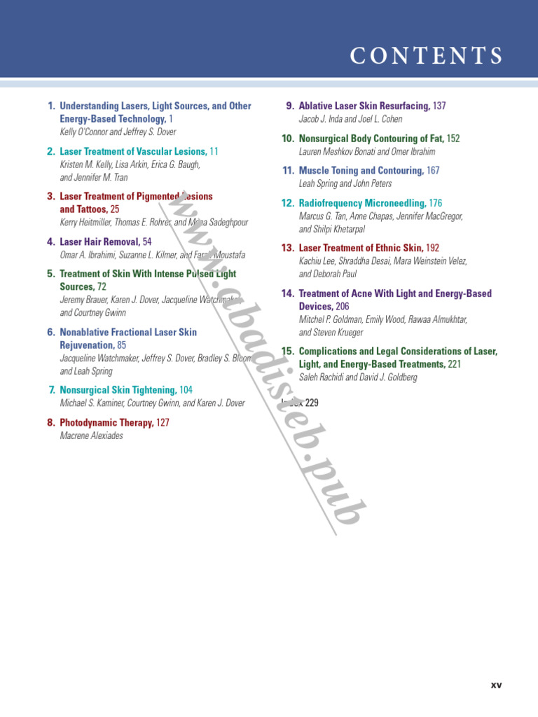 Procedures in Cosmetic Dermatology Lasers Lights and Energy Devices 5th Edition | PDF | Laser