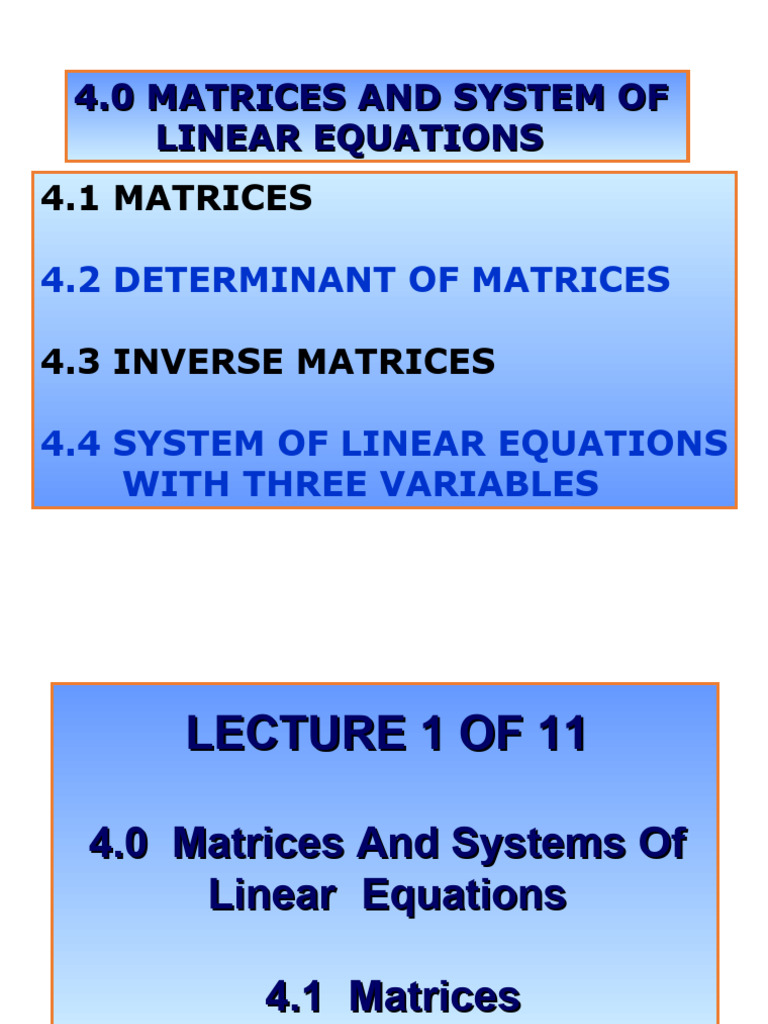 1_Matrices_1hour | PDF | Matrix (Mathematics) | Mathematical Analysis