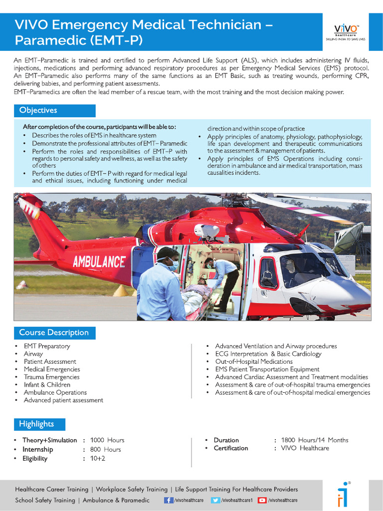 VIVO-Emergency-Medical-Technician-Paramedic (EMT-P) | PDF