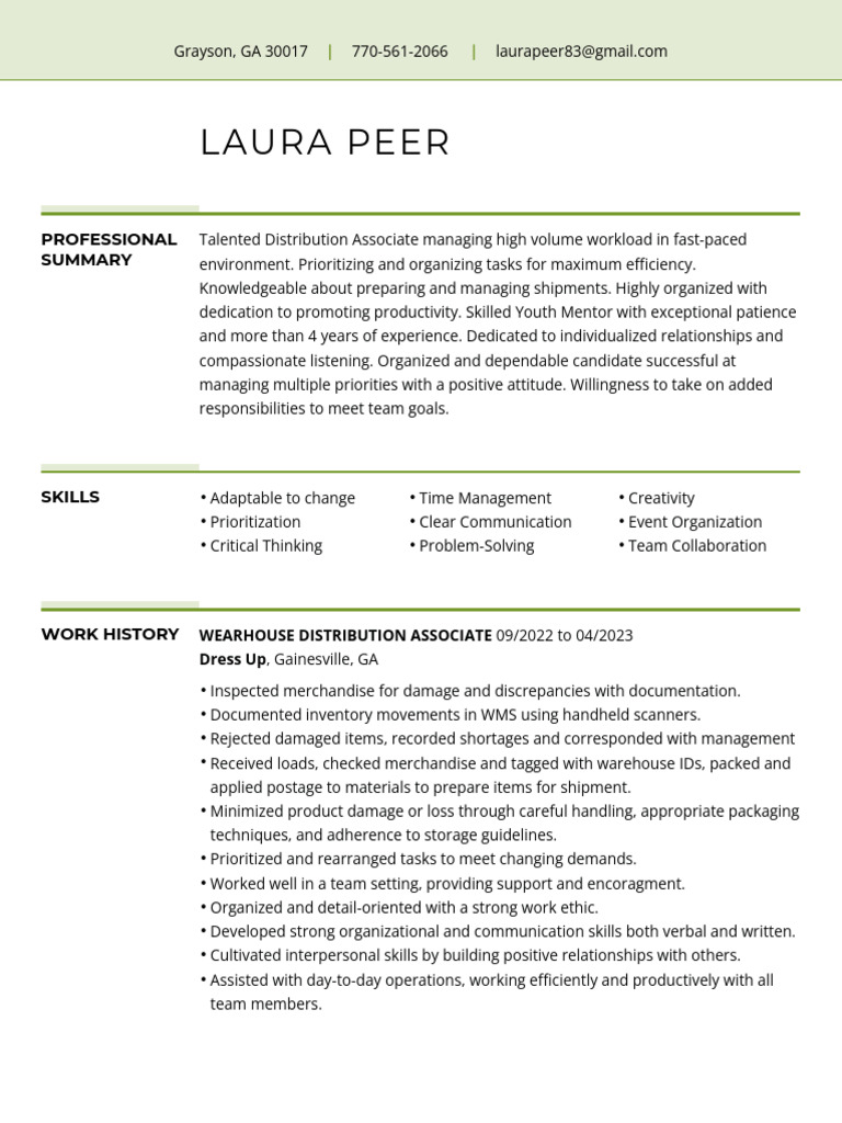 laura peer resume 2 1 | PDF | Behavior Modification | Social Psychology