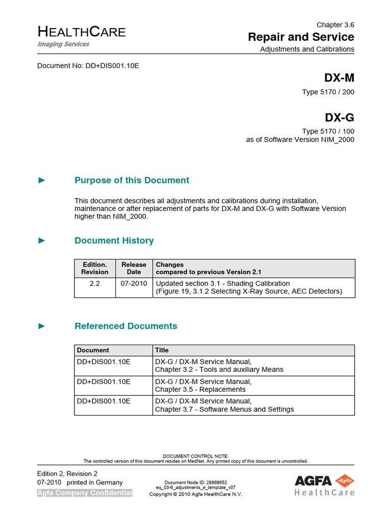 DX-M_DX-G_-_Chapter_03.6_-_Adjustments_and_Calibration | PDF | Sensor | Calibration