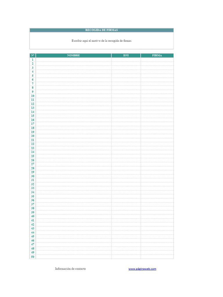 Hoja de Firmas para Imprimir en Excel | PDF | Informática