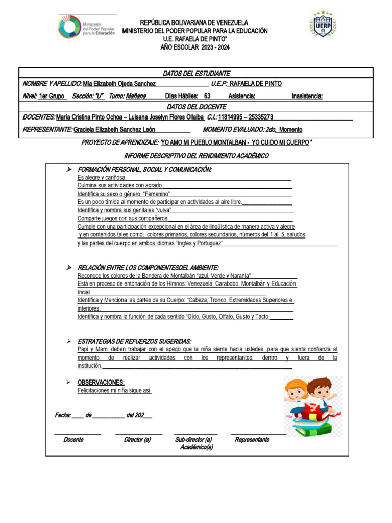 Boletas Maria Pinto Estudiantes | PDF | Maestros | Venezuela