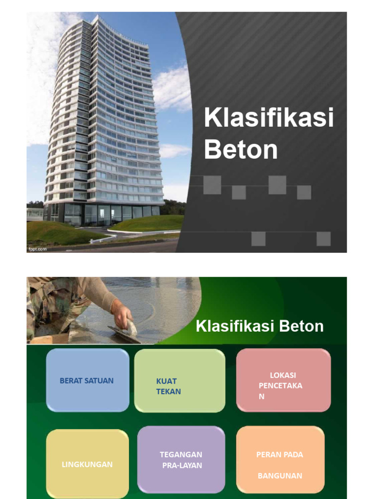 Klasifikasi Jenis Beton dan Aplikasinya | PDF
