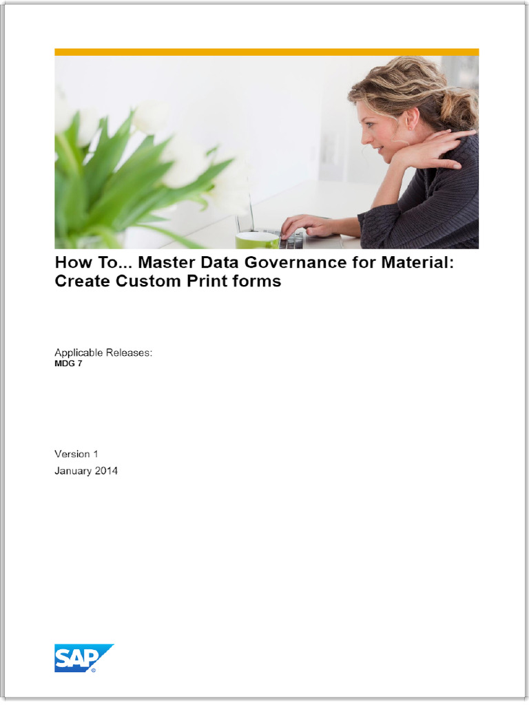 Master Data Governance for Material_ Create Custom Print forms MDG 7 | PDF