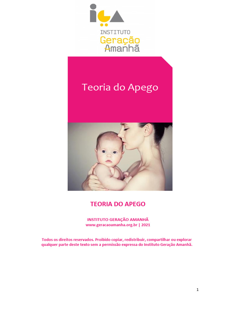 Teoria Do Apego Por Iga | PDF | Teoria do Apego | Ciências comportamentais