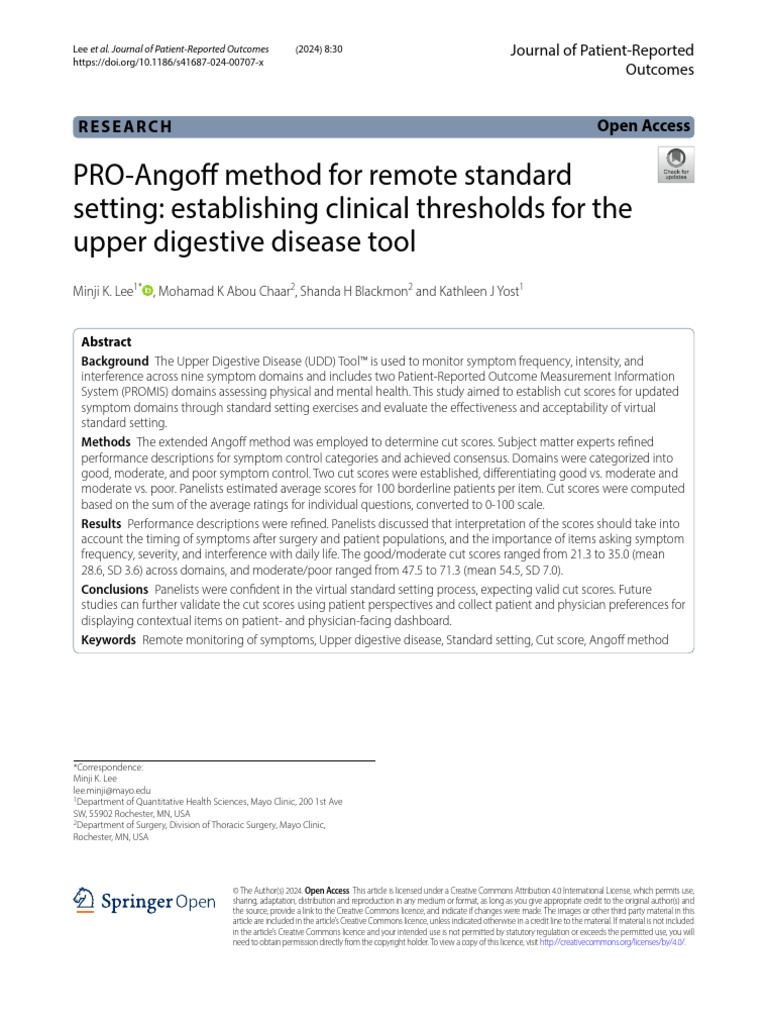 PRO-Angoff Method For Remote Standard Setting - Establishing Clinical ...