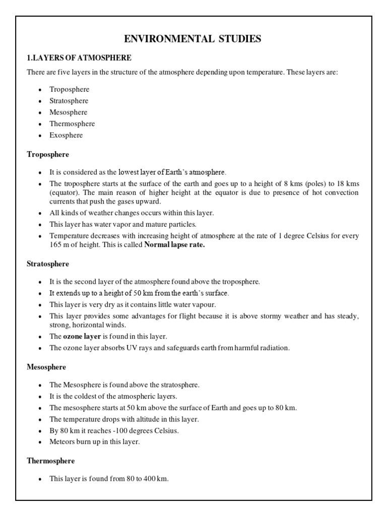 AECC - Environmental Studies Notes | Download Free PDF | Ecosystem ...