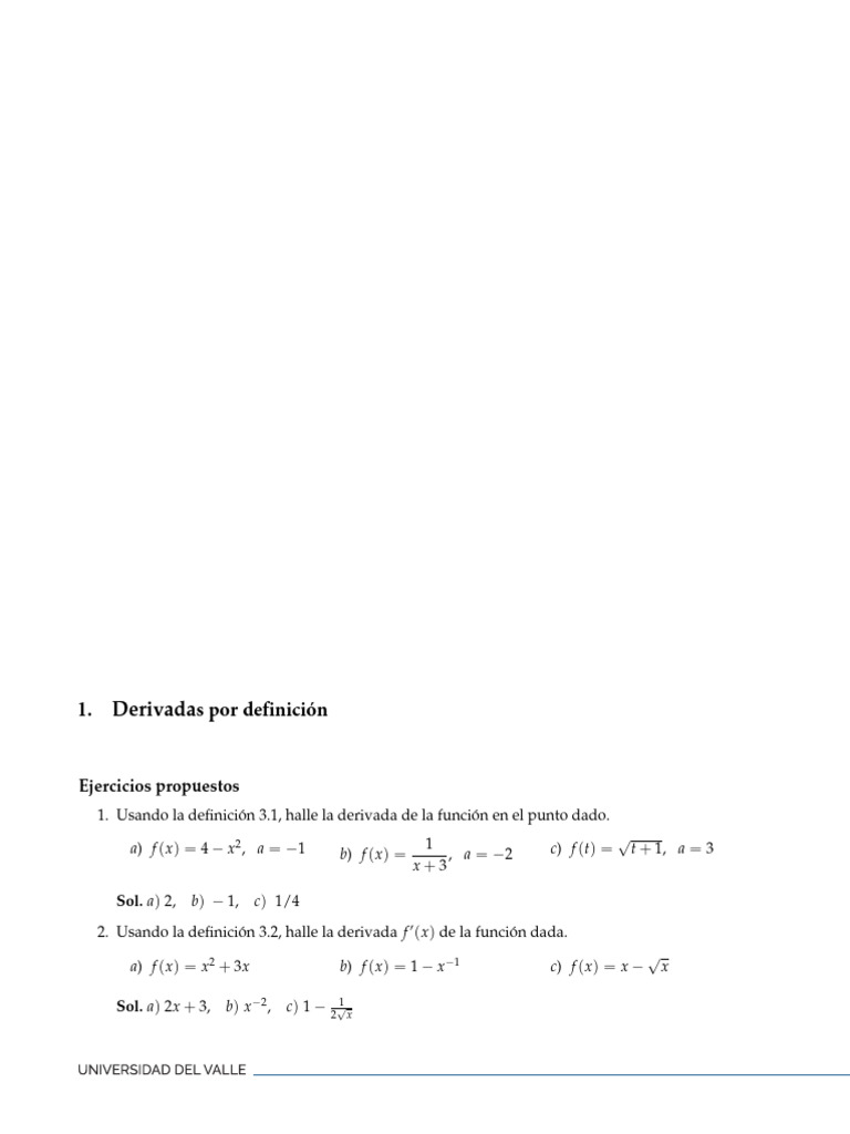 Practica Derivadas | PDF | Derivado | Gases