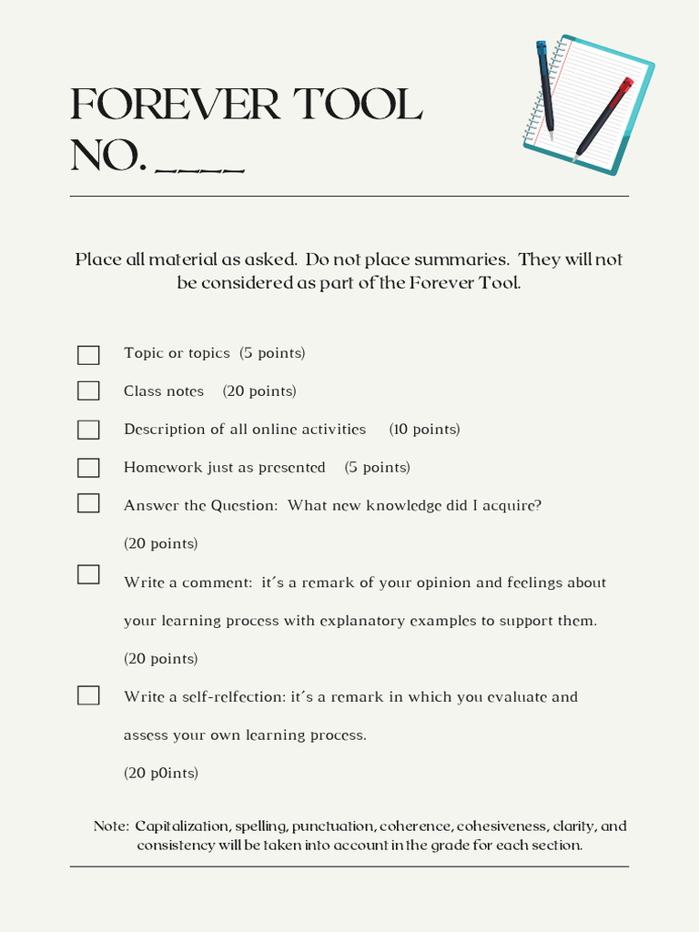 2024040514736_Forever Tool Checklist | PDF | Human Communication ...