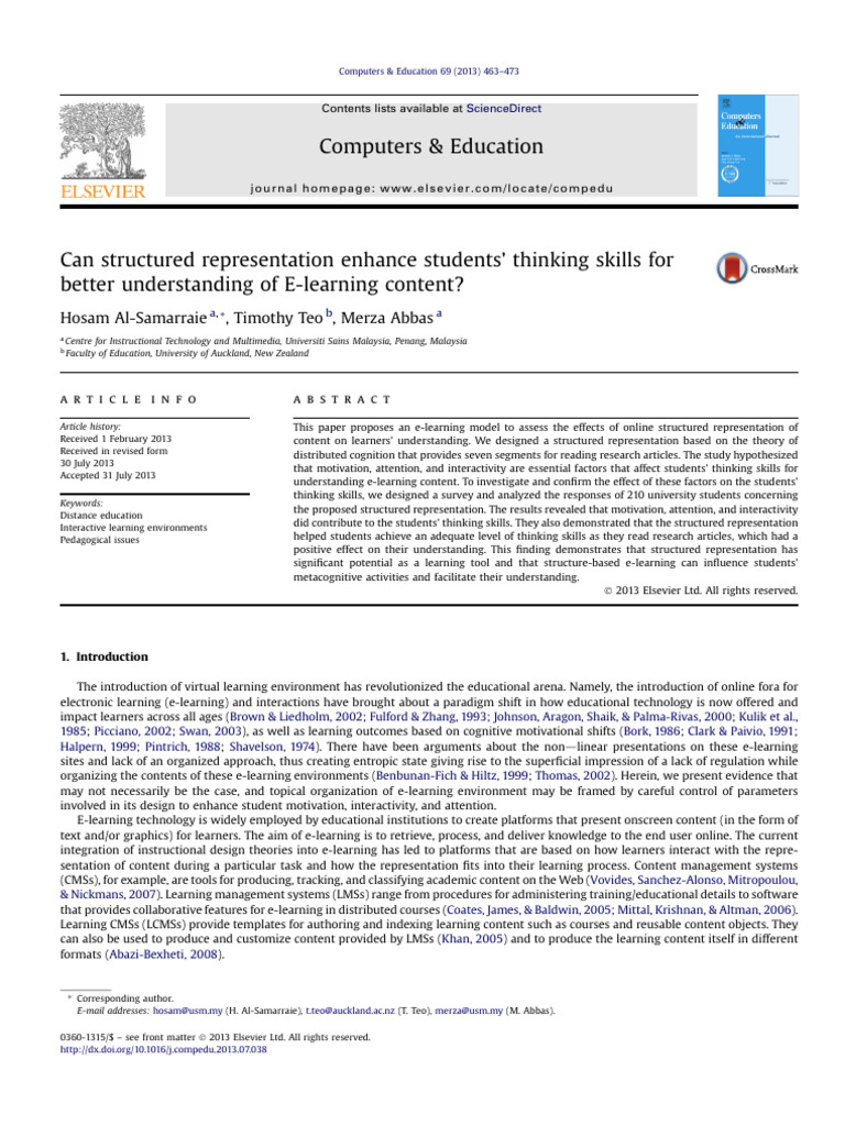 Enhancing E-Learning Through Structure | PDF | Learning | Educational ...