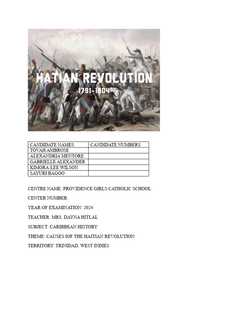 History Sba | PDF | Haiti | Slavery