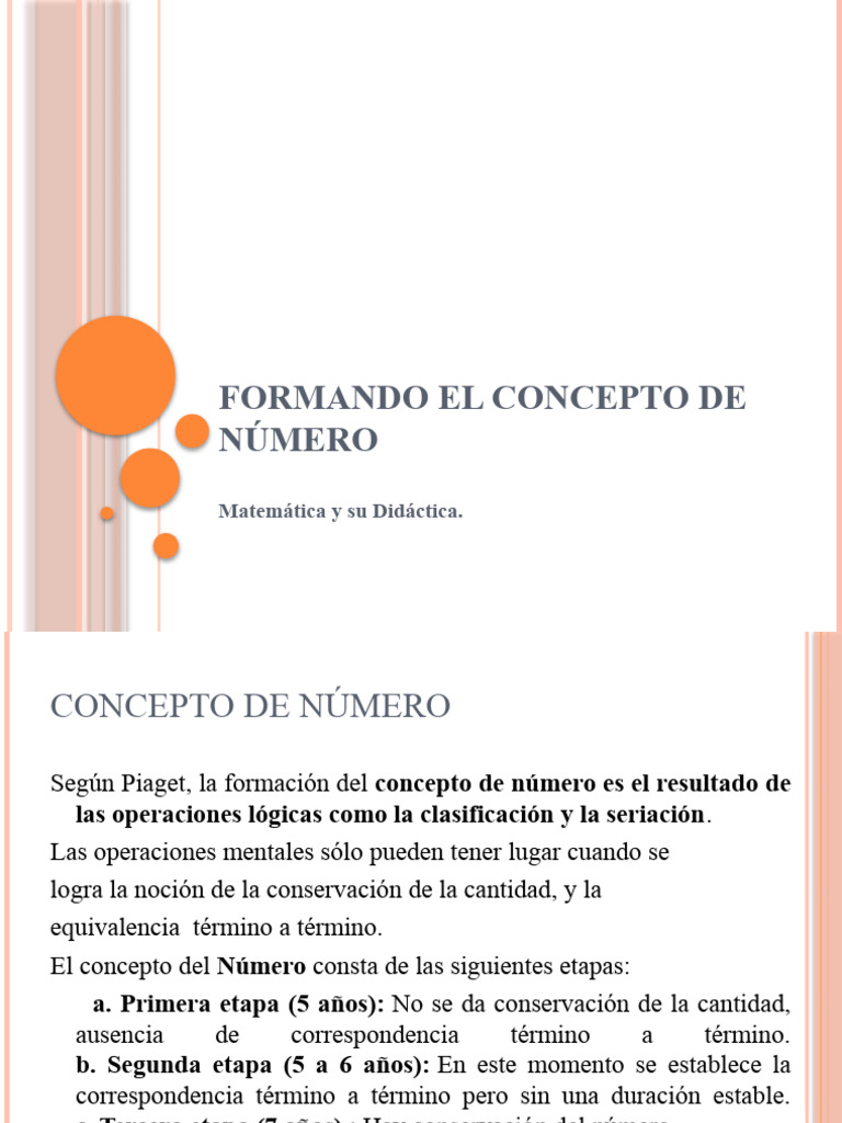 FORMANDO EL CONCEPTO DE NÚMERO | PDF | Concepto | Ciencia cognitiva