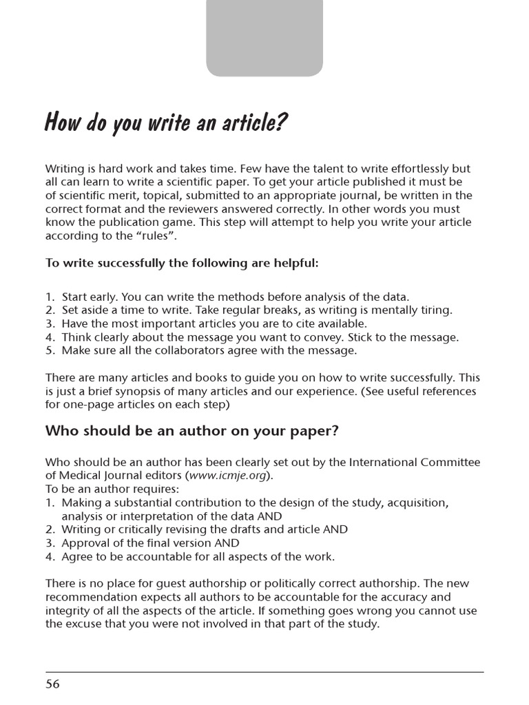 How To Write An Article | PDF | Statistics | Science