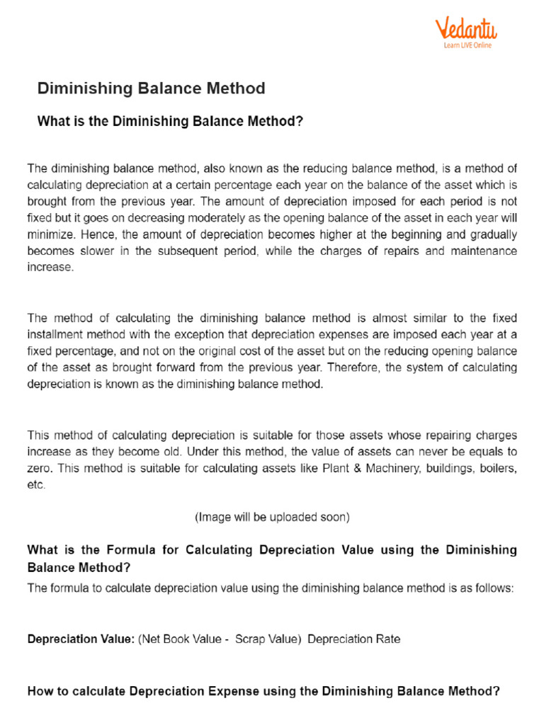 Diminishing Balance Method | PDF