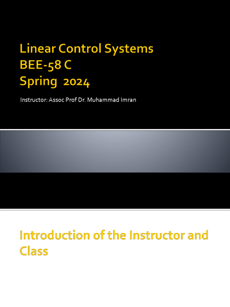 Lecture Chapter 1 | Download Free PDF | Engineering | Control Theory