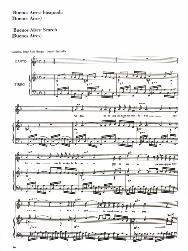 D. Piazzolla - Buenos aires búsqueda | PDF
