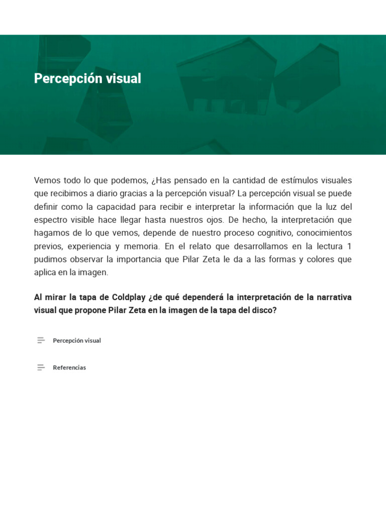 Teoría de la Percepción Visual y Gestalt | PDF | Percepción ...