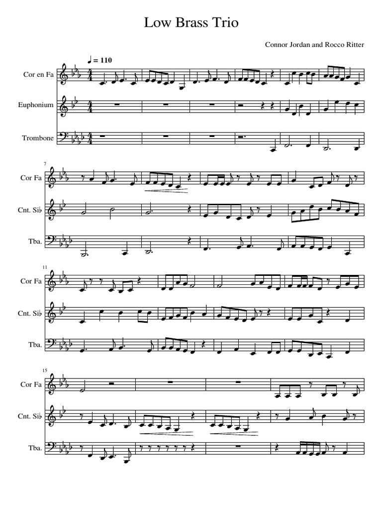 Low Brass Trio OK | PDF | Brass Instruments | Aerophones